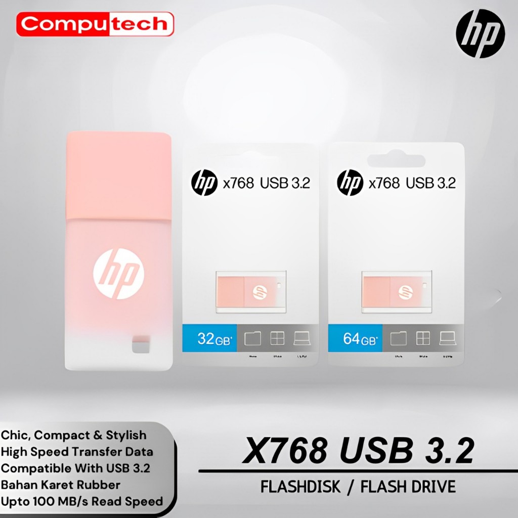 Jual HP Flashdisk x768 USB 3.2 32GB / 64GB Flash Disk Original - Flash ...