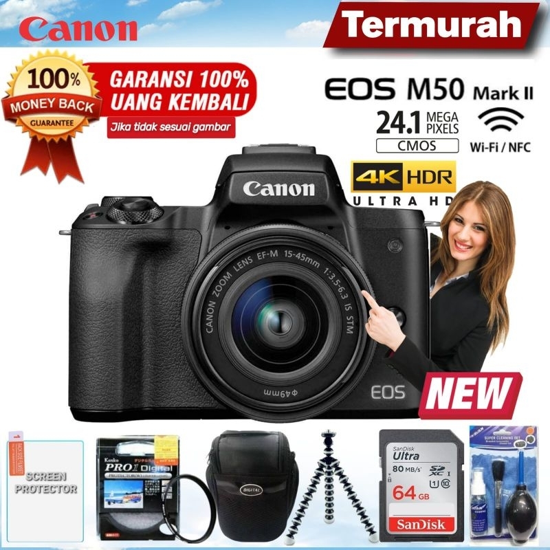 Jual KAMERA CANON EOS M50 Mark II PRODUK ORIGINAL DAN GARANSI ( M50ii ...