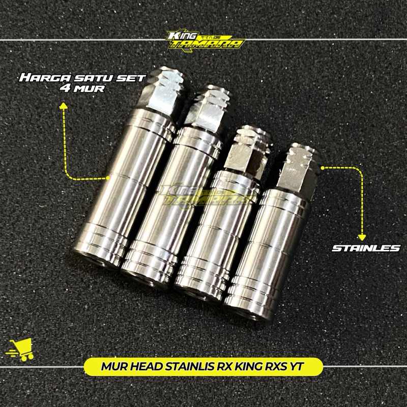 Jual MUR HEAD MURHEAD VARIASI RX KING RX K RXS CNC BY TKPRO 1set 4pcs ...