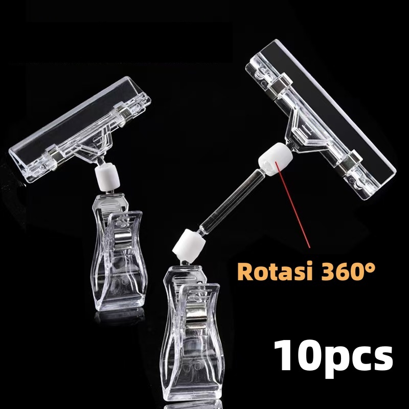 Jual 10 pcs Kait Label Bening / Pemegang Label Klip / Pemegang Label ...