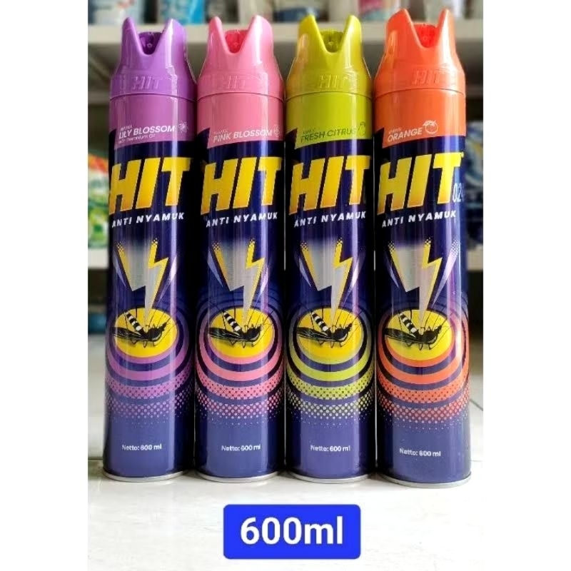 Jual OBAT NYAMUK HIT SPRAY AEROSOL 600ML ALL VARIAN | Shopee Indonesia