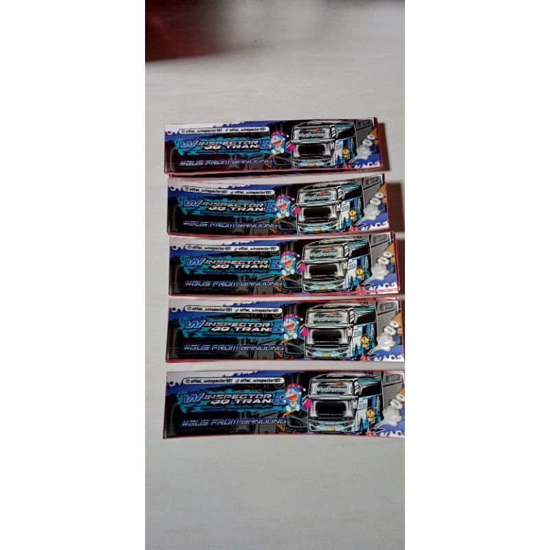 Jual setiker bus Basuri winspector terbaru 12.000/5pcs asli PO TJ ...