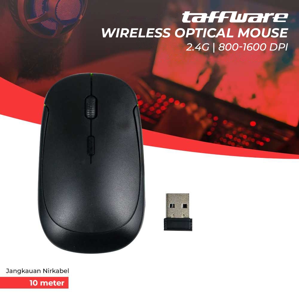 Jual (NARA MEOW) TAFFWARE WIRELESS OPTICAL MOUSE 2.4G LAPTOP DESKTOP ...