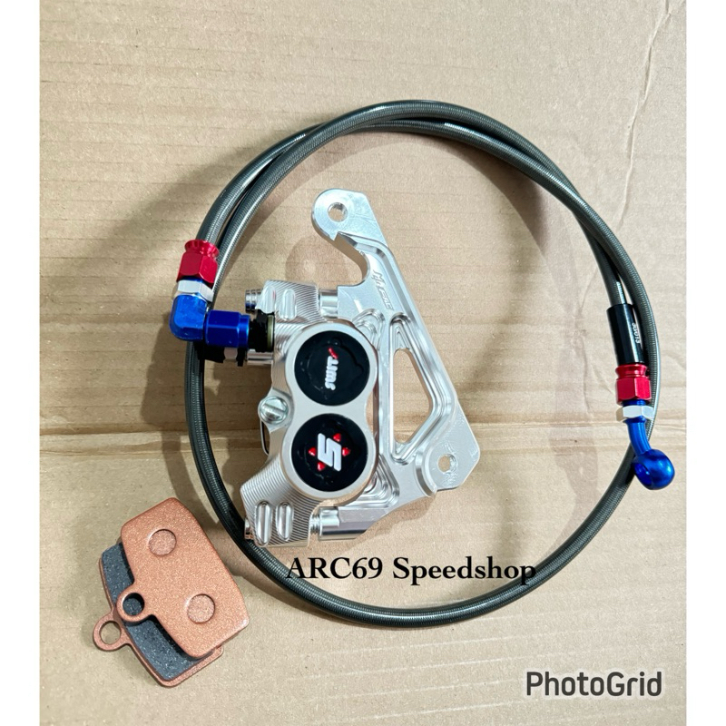 Jual Paket Kaliper SWITS 4 Piston Coin Warna + Breket Wave / Supra 110 ...