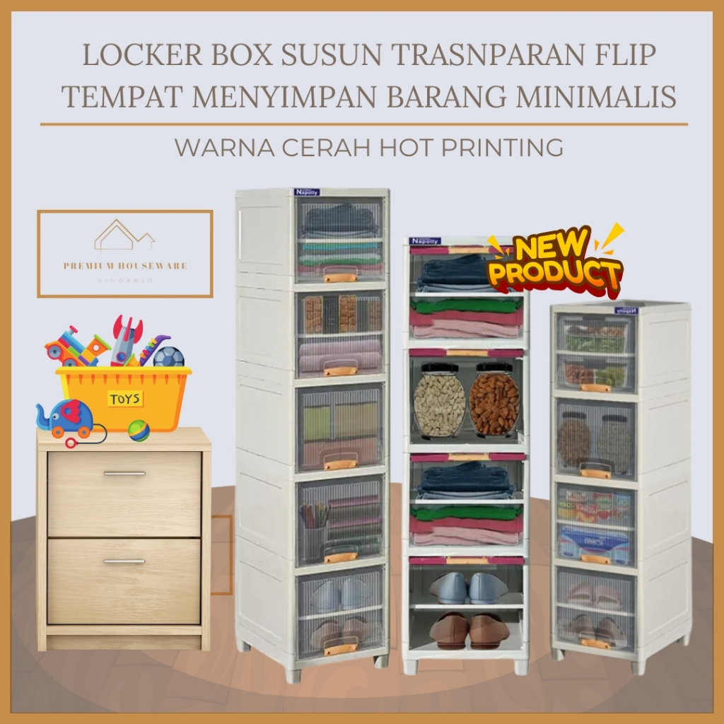 Jual LEMARI PLASTIK LOCKER BOX TEMPAT MENYIMPAN BARANG SERBAGUNA I ...