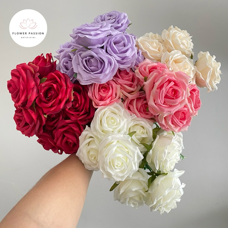 Jual [9 Cabang] Rose Premium Bunga Mawar Bintang Artficial Flower ...