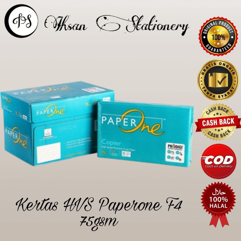 Jual Kertas Hvs Folio/F4 75gsm PaperOne (1 DUS) | Shopee Indonesia