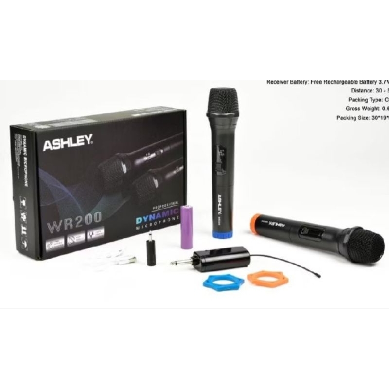 Jual Mic Wireless Ashley WR 200 Original ASHLEY WR200 | Shopee Indonesia
