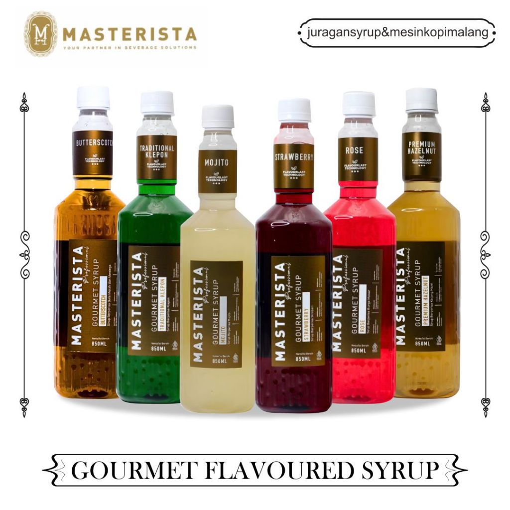 Jual Masterista Flavoured Syrup (All Var.) 850ml | Jual Masterista di ...