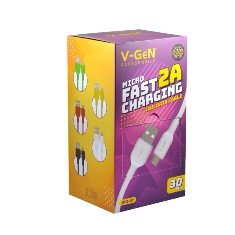 Jual kabel data kabel charger micro vgen vcb-27 (eceran warna random ...