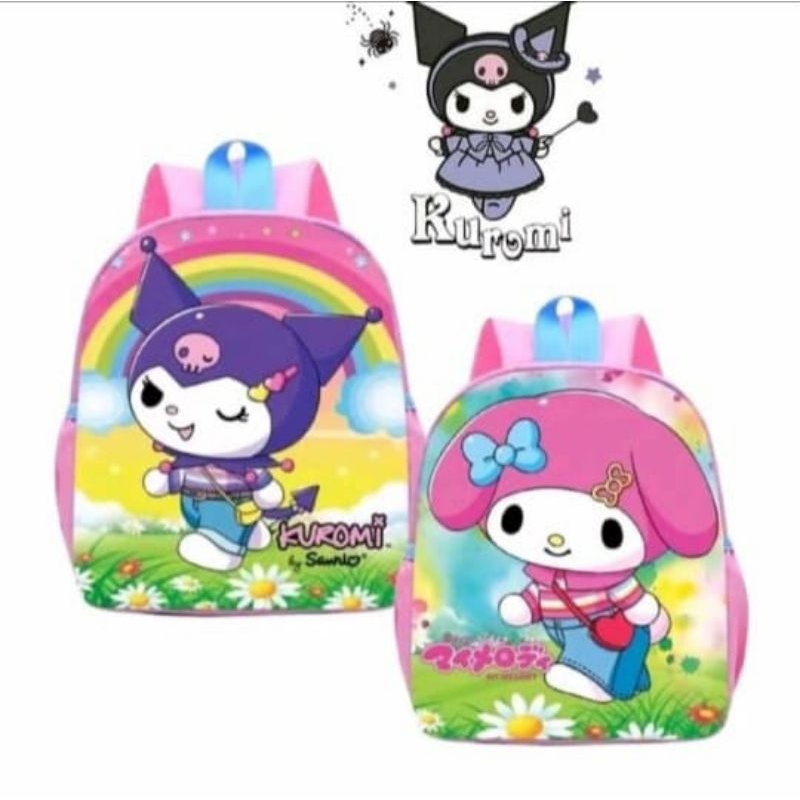 Jual TAS RANSEL ANAK PAUD DAN TK GAMBAR KUROMI | Shopee Indonesia