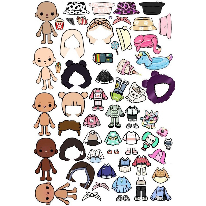 Jual Mainan Paper Doll Toca Boca Bongkar Pasang Mainan Peran | Shopee ...