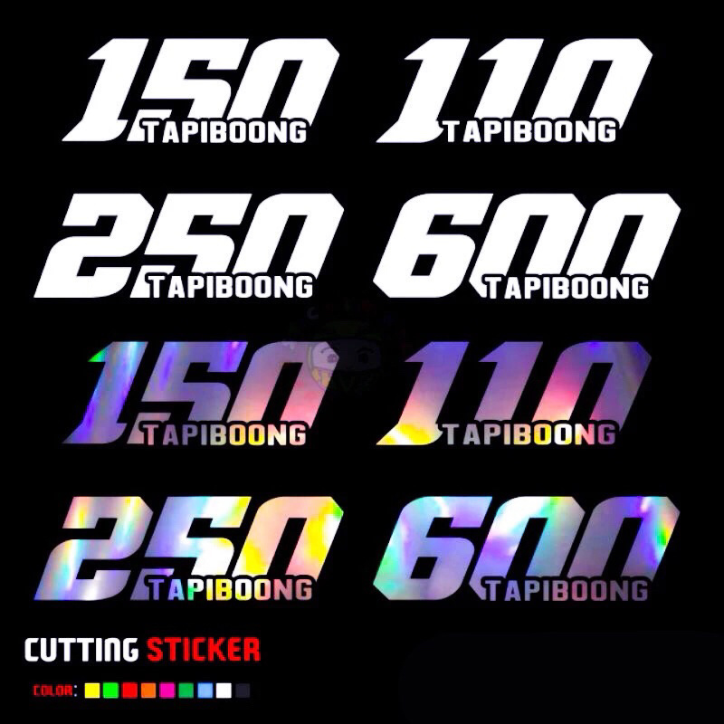 Jual Stiker angka 110 150 250 600 cc tapi boong sticker cutting motor ...
