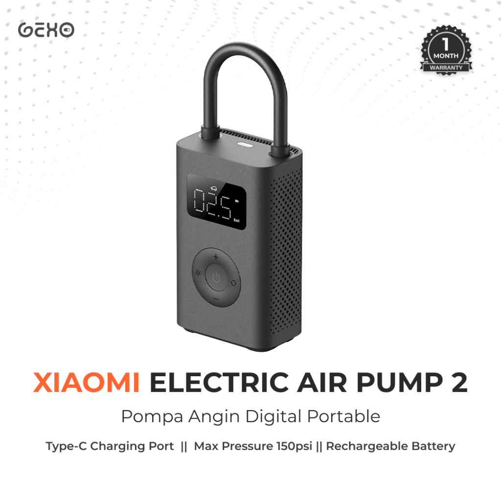 Jual Mijia Electric Air Pump 2 Pompa Angin Digital Portable Compressor ...