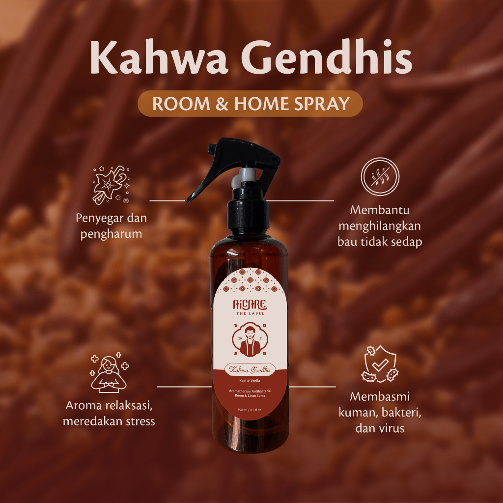 Jual Kahwa Gendhis - Creamy Vanilla Latte | Pengharum Mobil Semprot ...