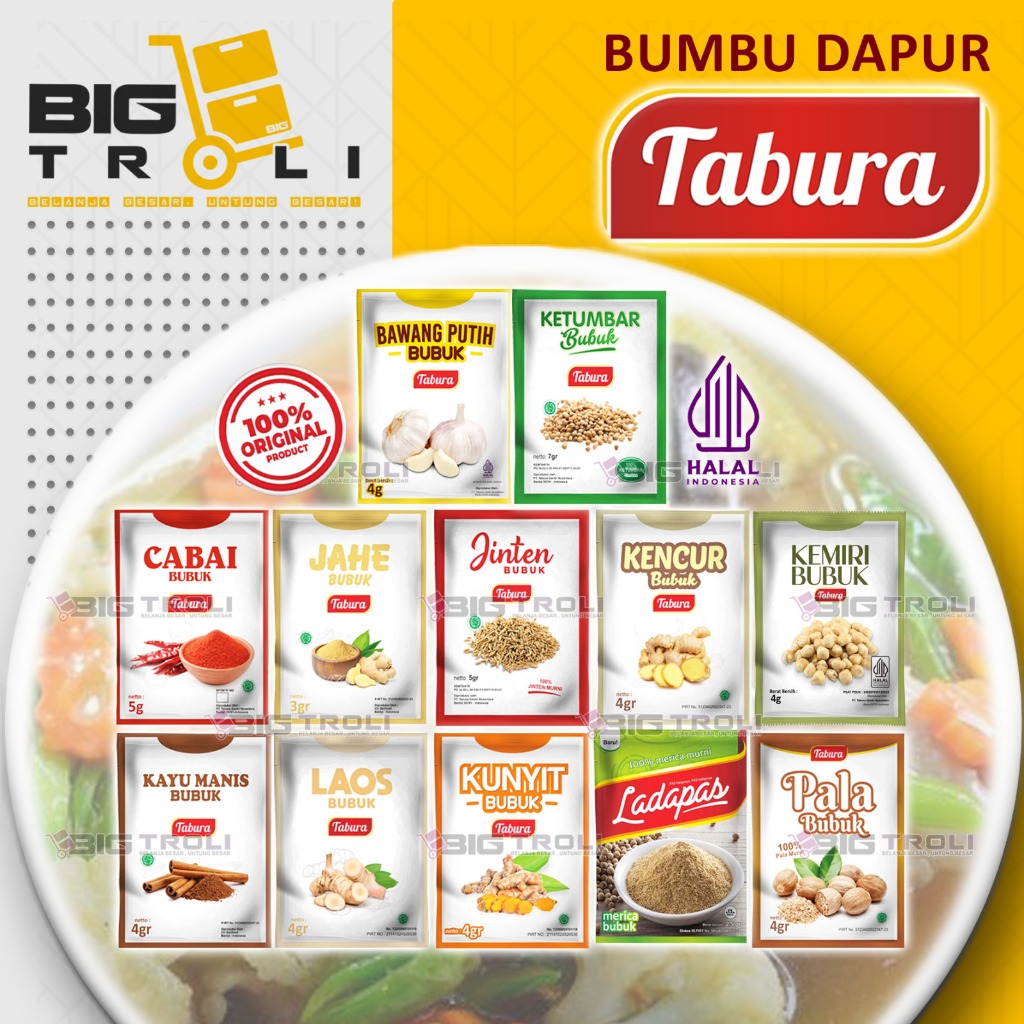 Jual Bumbu Tabura Lengkap/Bumbu Bubuk Tabura @12sachet | Shopee Indonesia