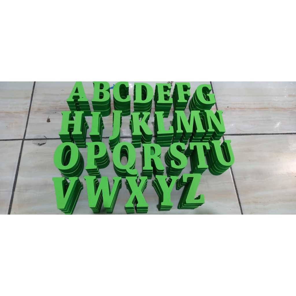 Jual Huruf Papan Bunga Timbul Abjad A-Z Tinggi 12cm Bahan Eva | Shopee ...