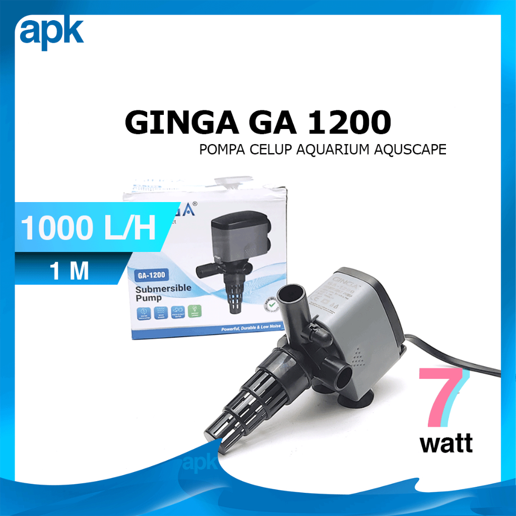 Jual Pompa Aquarium GINGA GA 1200 Water Pump Low Watt | Shopee Indonesia