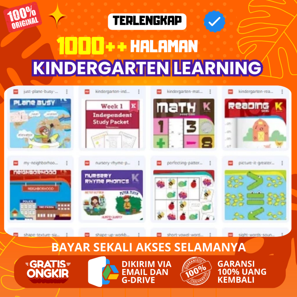 Jual PAKET KINDERGARTEN WORKBOOK EDUKASI ANAK TK - Buku Aktivitas ...