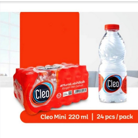 Jual Cleo Smart 220 ML | Cleo Mini | Cleo Botol Kecil | Per Pack Isi 24 x 220 ML | Shopee Indonesia