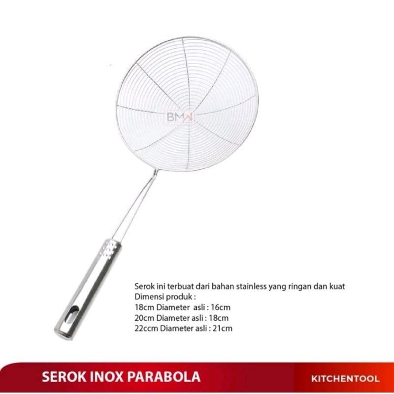 Jual HOMEWARE Serok Gorengan Stainless steel / Serok Parabola ...