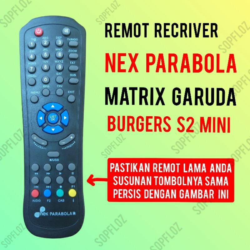 Jual Remote receiver nex parabola/matrix garuda/burger s2 mini langsung ...