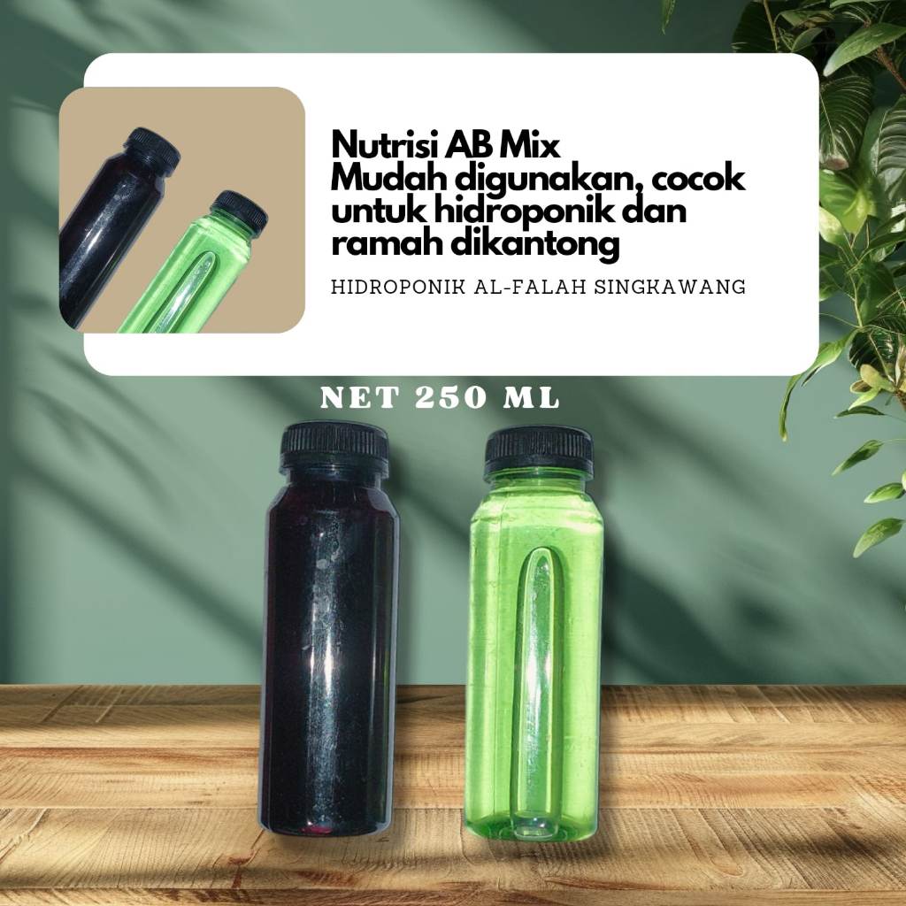 Jual Nutrisi AB Mix Cair 250 ml | Menjadi 50 Liter Nutrisi Siap Pakai ...