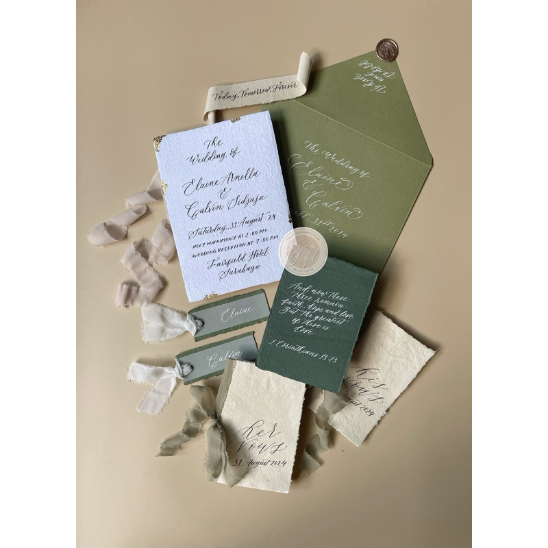 Jual Wedding Keepsake Calligraphy Handwritten | Wedding Invitation ...
