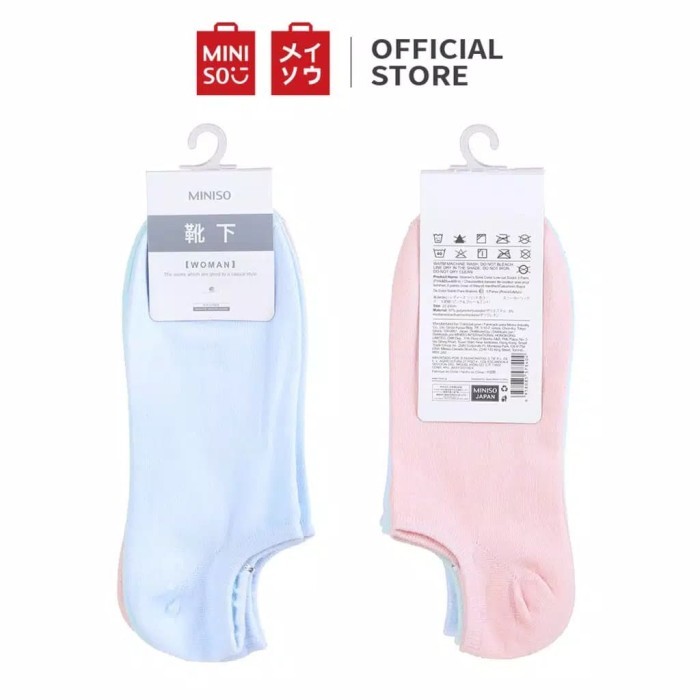 Jual Miniso Women's Colorful Low-Cut Socks (3 pair)/ Kaus Kaki ...