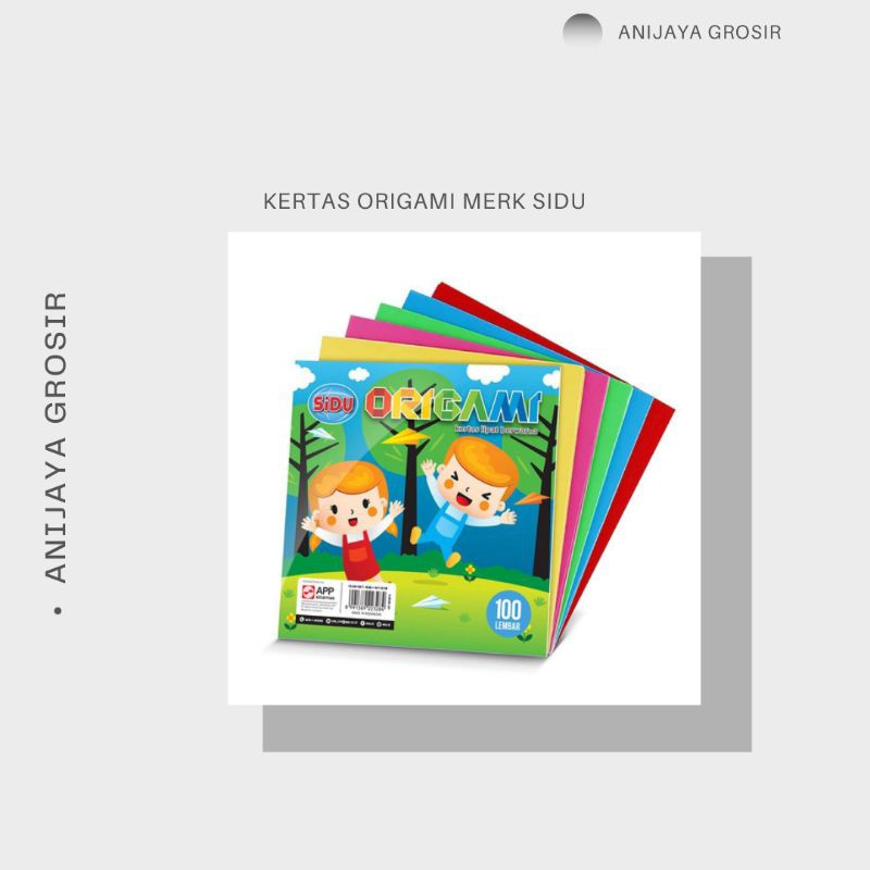 Jual KERTAS ORIGAMI MEREK SIDU BESAR & KECIL UKURAN 12X12& 16X16 1SET ...