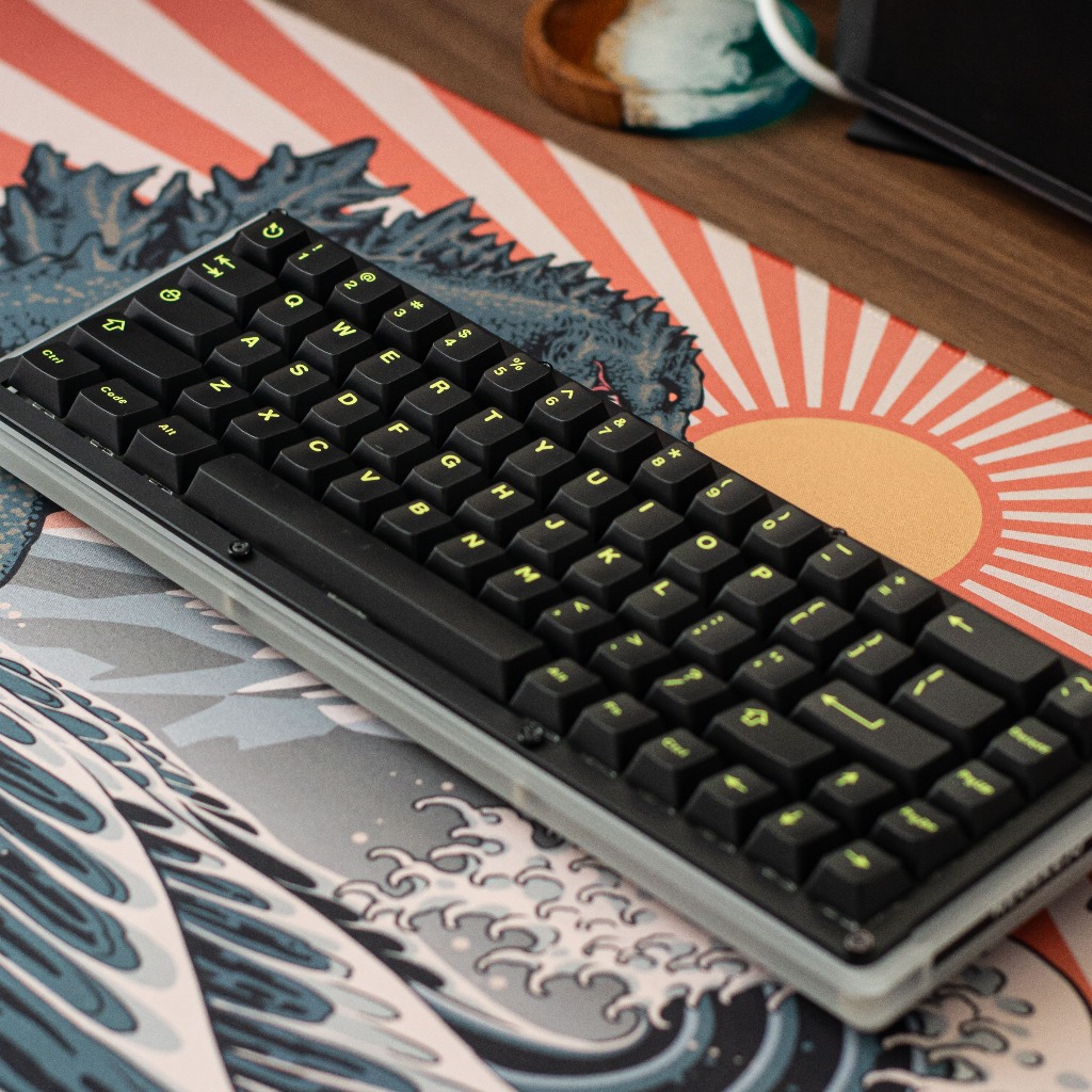 Jual Keycap Cherry Profile Viper Black Lime Keycaps For Mechanical ...