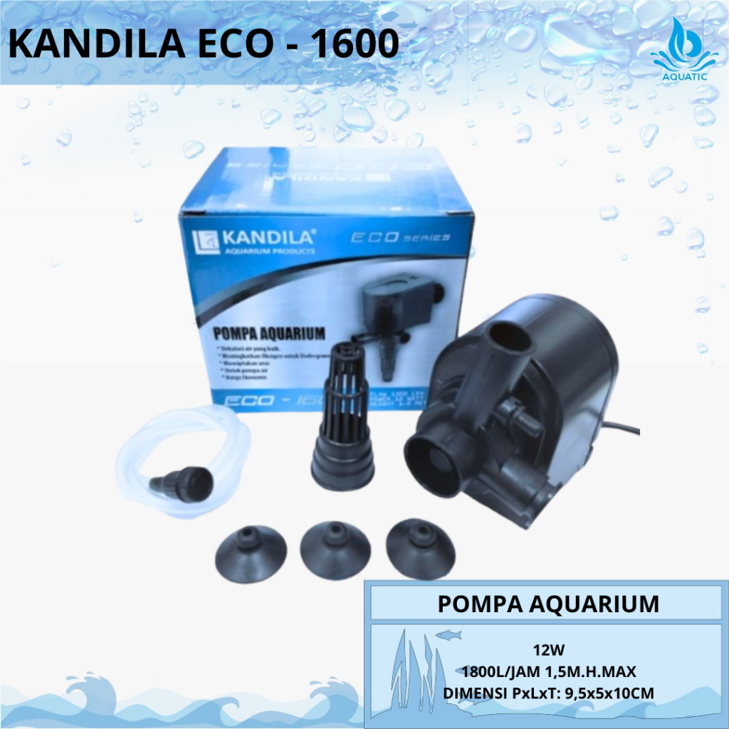 Jual POMPA AIR CELUP AQUARIUM KANDILA ECO - 1600 POWER HEAD | Shopee ...