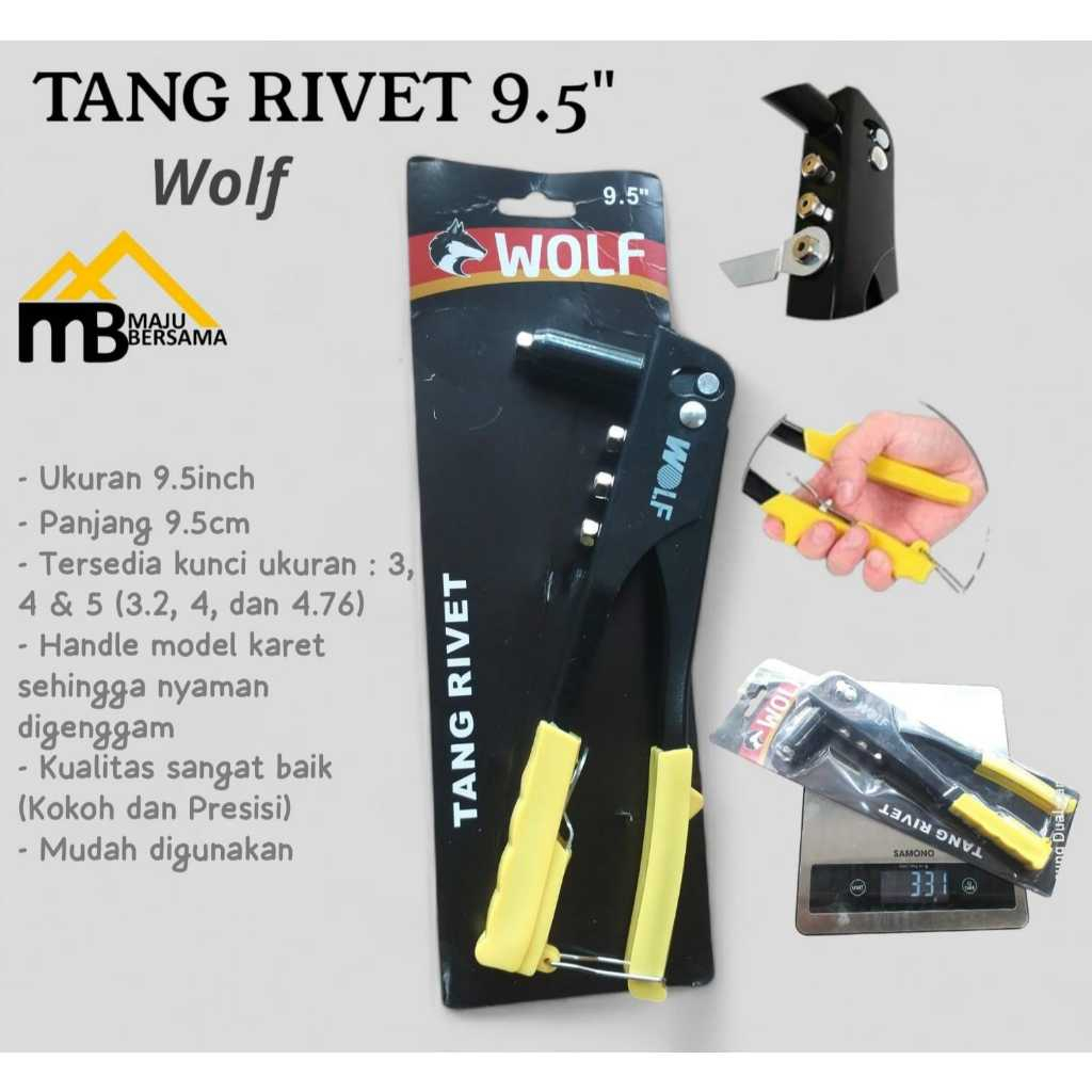 Jual Tang Rivet Stang Rivet 9,5 inch Murah isi 3 ukuran kunci STAYVIC ...