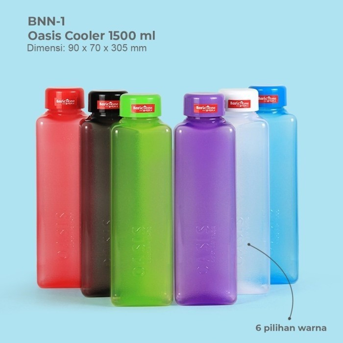 Jual BASIC HOME BY LION STAR BNN-1 OASIS COOLER BOTTLE 1500 ML BOTOL AIR MINUM KULKAS 1,5 LITER ...