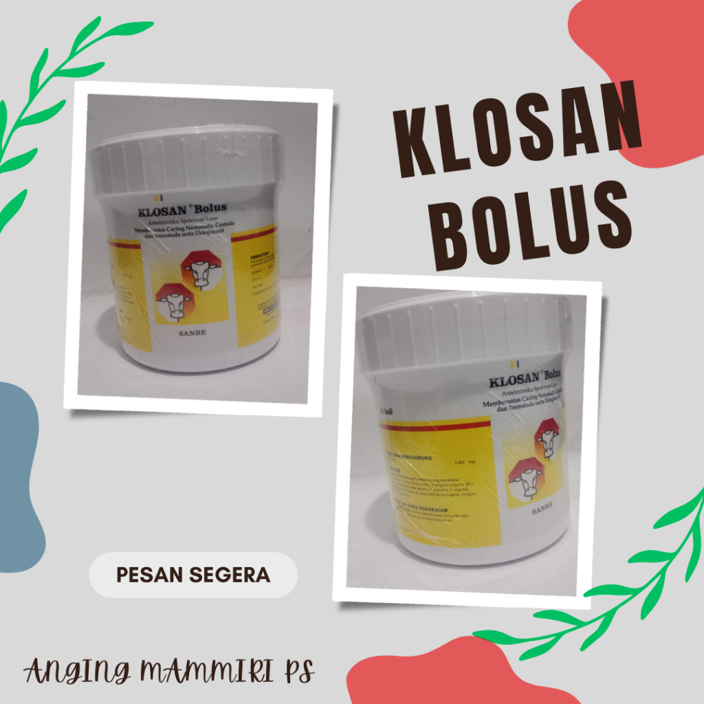 Jual KLOSAN BOLUS (42 Bolus - Obat Cacing, Ektoparasit, Dll) | Shopee ...