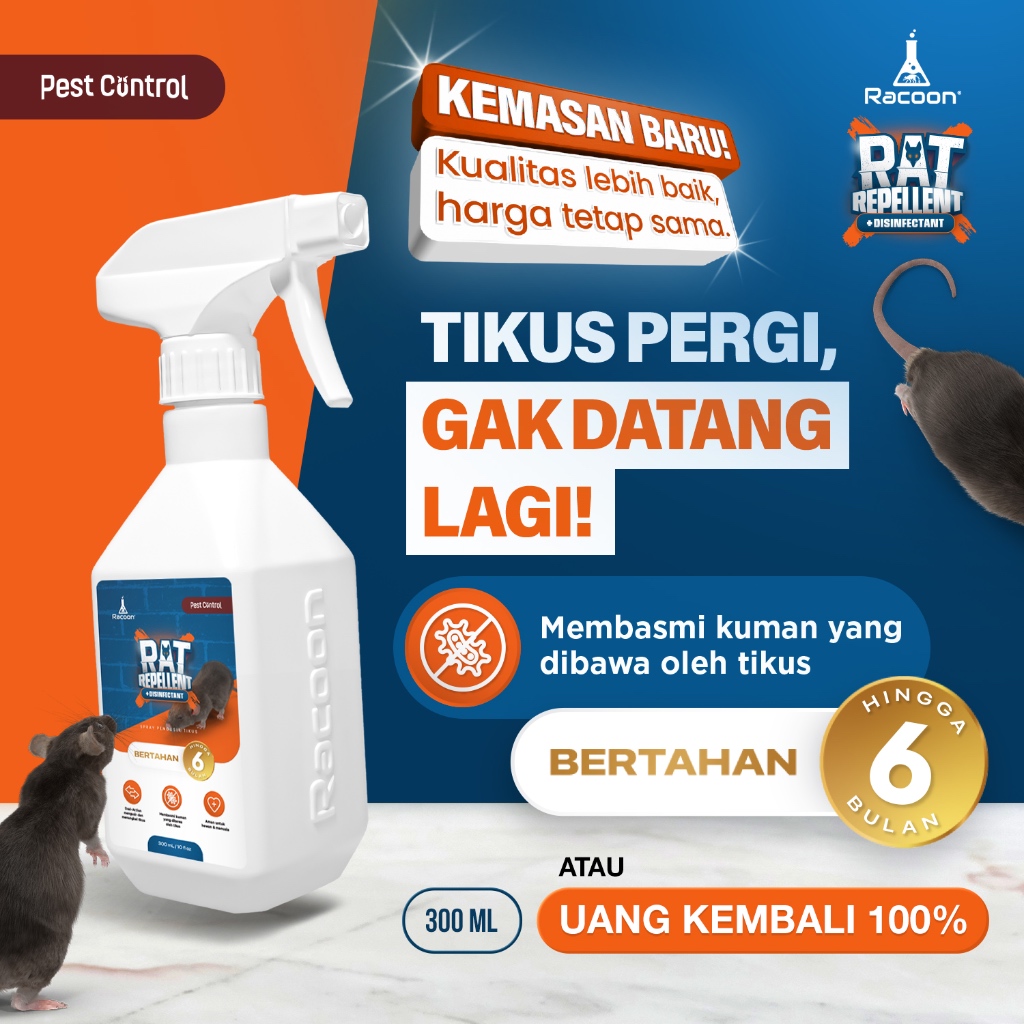 Jual RACOON Rat Repellent Spray Pengusir Tikus + Disinfectant Anti ...