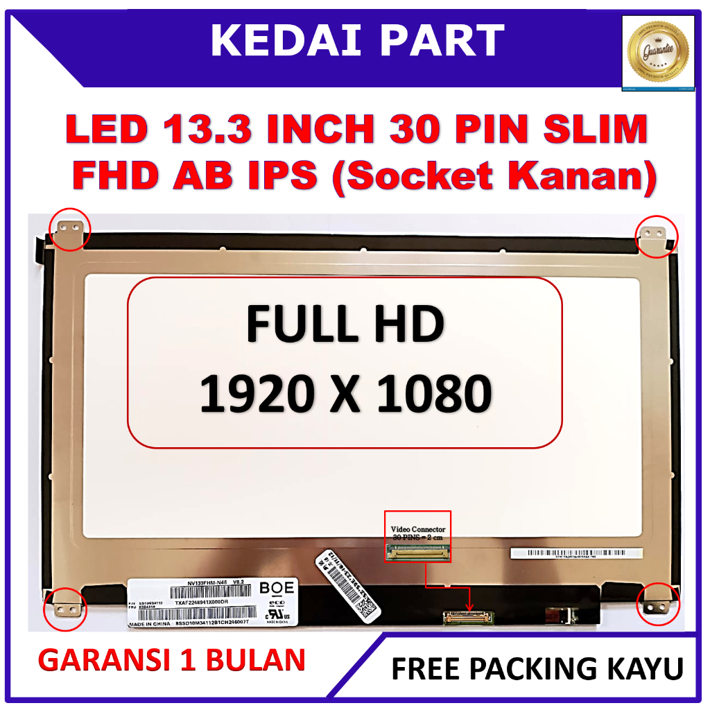 Jual LCD LED Asus Zenbook UX310UA UX310UQ UX310U 13.3 30 Inch 30 Pin ...