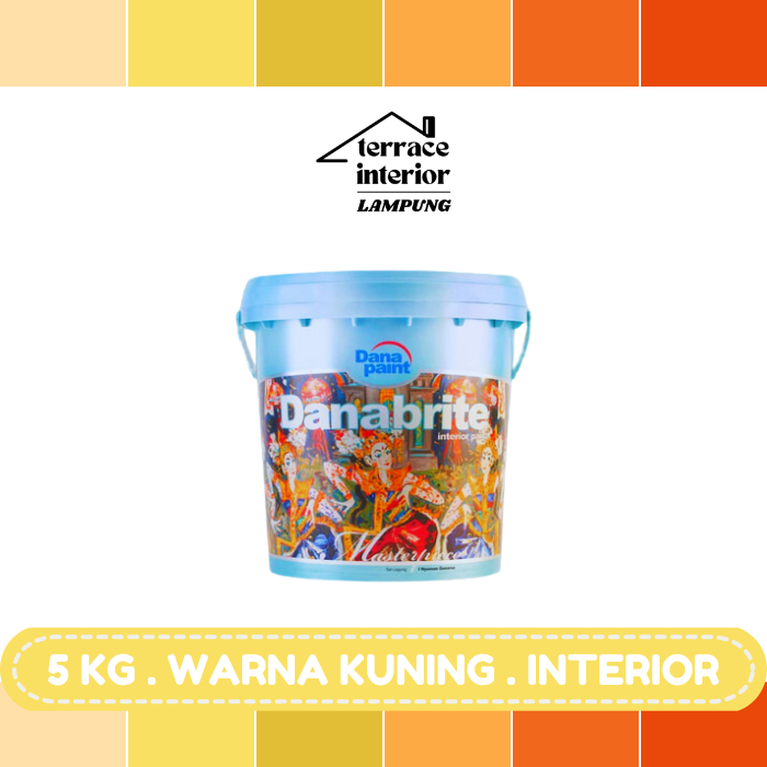 Jual Cat Tembok Interior Danapaint Danabrite Warna Kuning 5 Kg | Shopee ...