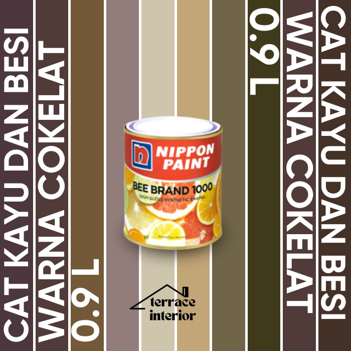 Jual Cat Kayu & Besi Nippon Paint Bee Brand 1000 Warna Cokelat 0.9 L | Shopee Indonesia