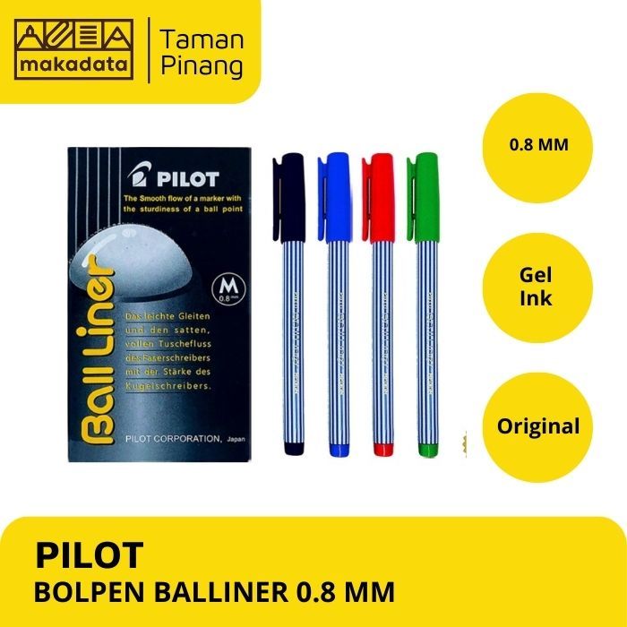 Jual BALLPOINT / BOLPEN /PULPEN PILOT BALLINER 0.8 ( 1 PCS ) | Shopee ...