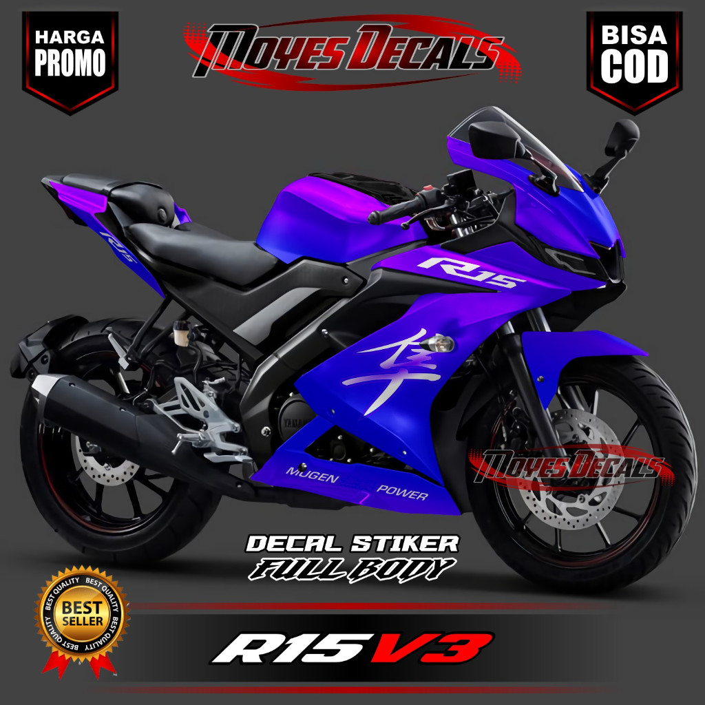 Jual (BISA COD CEL DULU )Decal Stiker R15 V3 Fullbody - Stiker R15 V3 ...