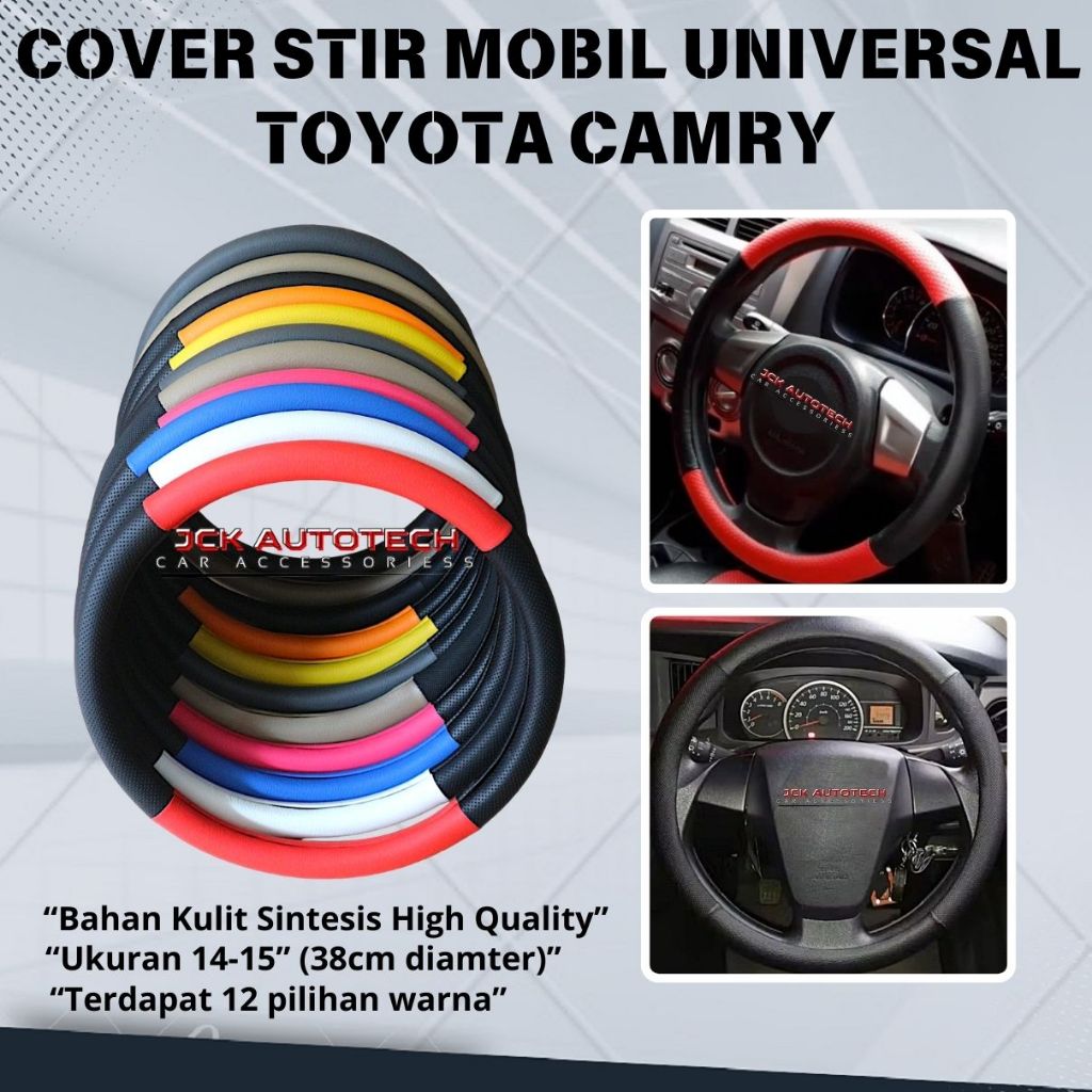 Jual Sarung stir mobil / cover stir bahan kulit Toyota Camry | Shopee ...