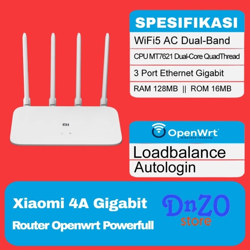 Jual xiaomi mi 4a gigabit openwrt loadbalance autologin wms wifi.id ...