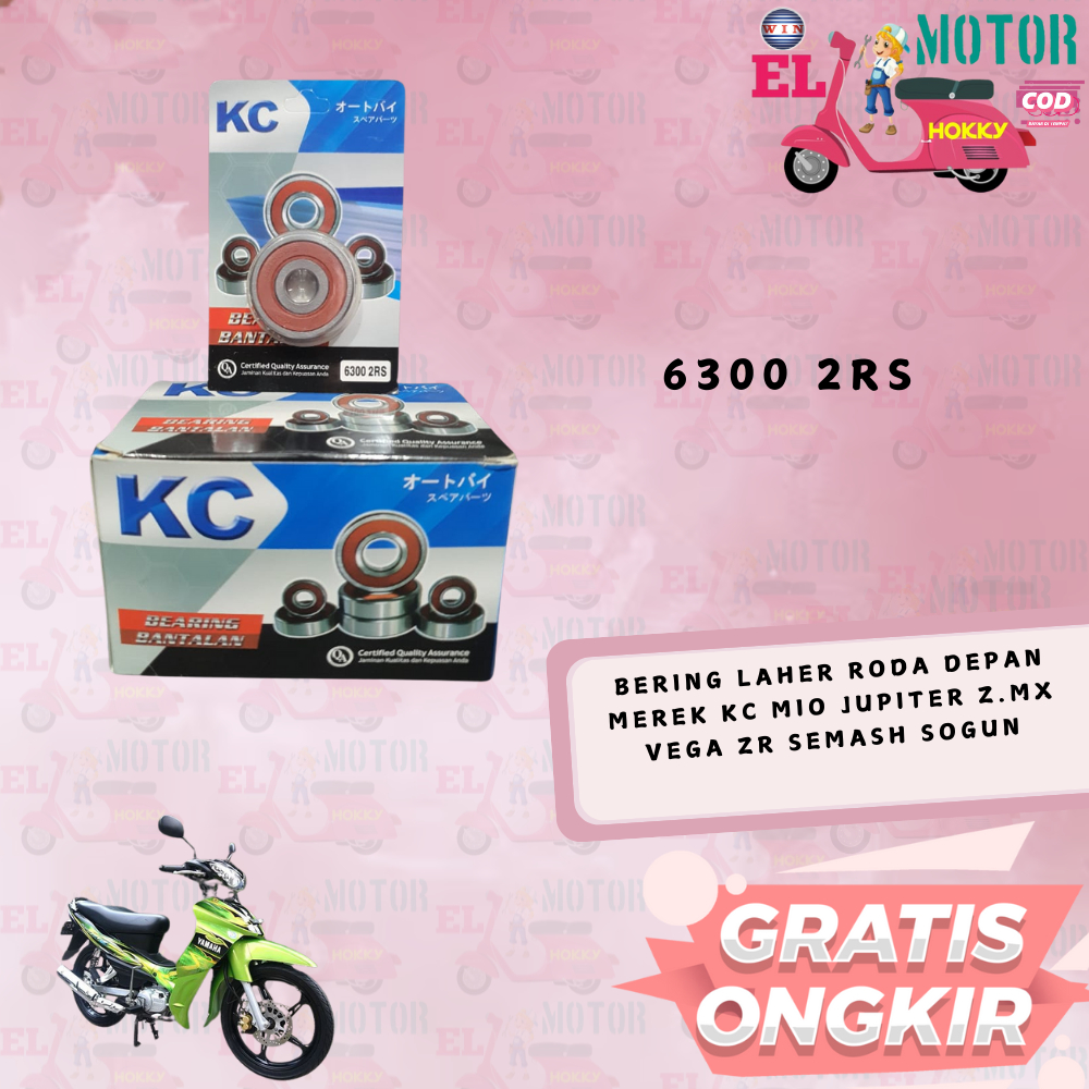 Jual BERING LAHER RODA DEPAN 6300 2RS MEREK KC MIO JUPUTER Z.MX VEGA ZR ...
