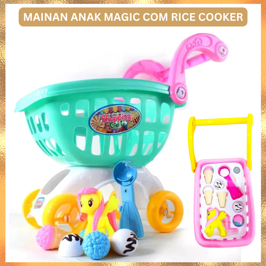 Jual Mainan Anak Troli Ice Cream SNI keranjang belanja ada kuda pony ...