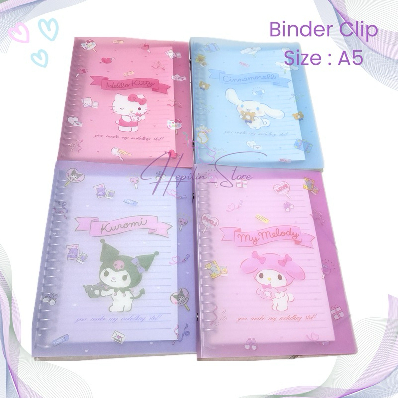 Jual Sanrio Map Binder A5 / Map Loose Leaf Cinnamoroll , Kuromi ...