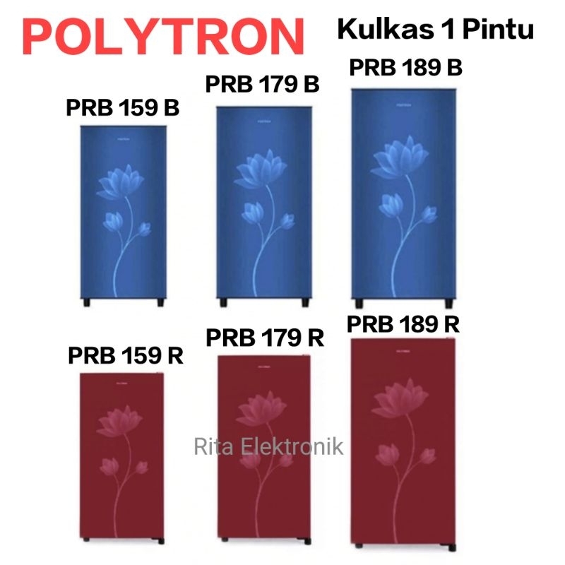 Jual Kulkas 1 Pintu Polytron Metalic PRB 159/PRB 179/PRB 189 | Shopee ...