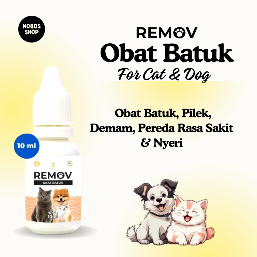 Jual Obat Batuk Pilek Kucing Anjing Bersin Bersin Sesak Nafas Remov 10ml | Shopee Indonesia