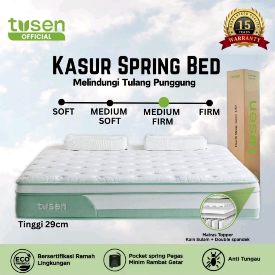 Jual Kasur Pocket Spring Bed Matras in the box 120, 160, 180 tebal 29 ...