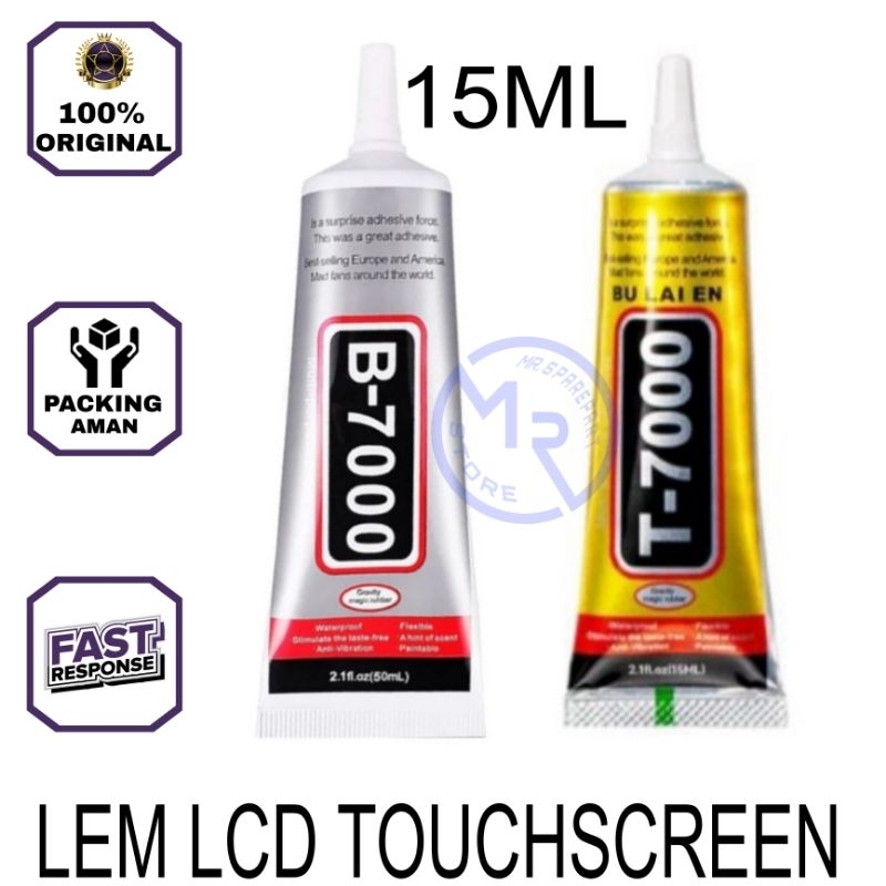 Jual LEM LCD TOUCHSCREEN T-7000 / B-7000 HITAM DAN BENING NO 1 | Shopee Indonesia